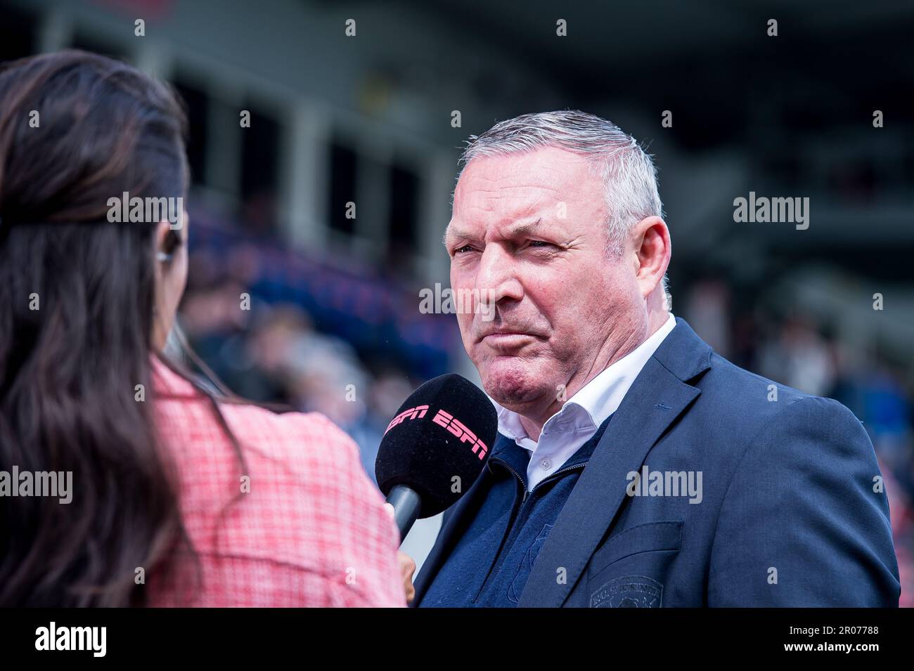 With an interview at espn hi-res stock photography and images - Alamy