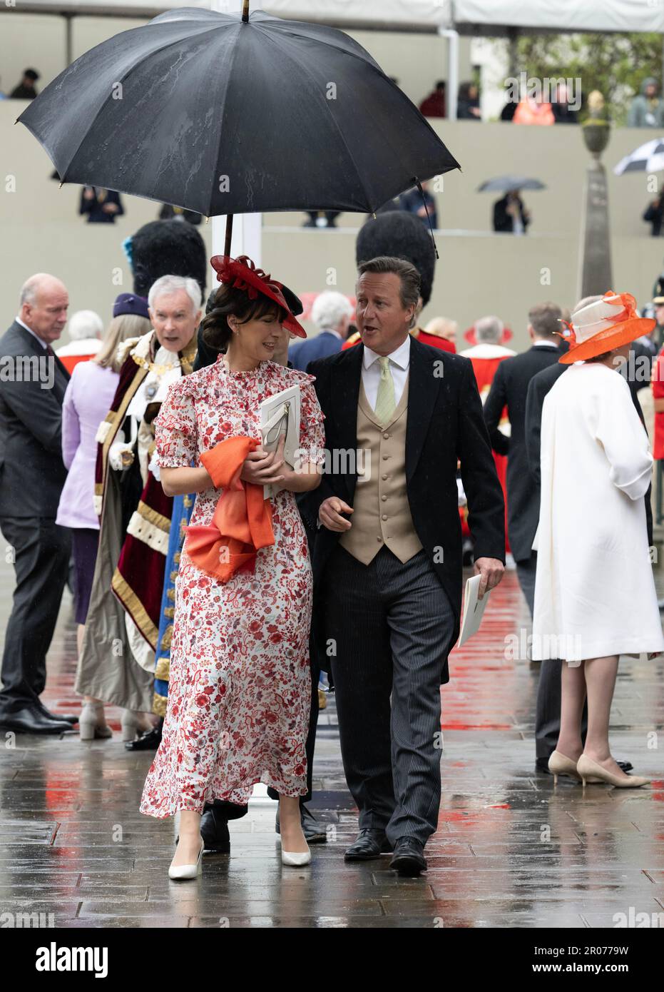 Former prime minister David Cameron and his wife Samantha leaving ...