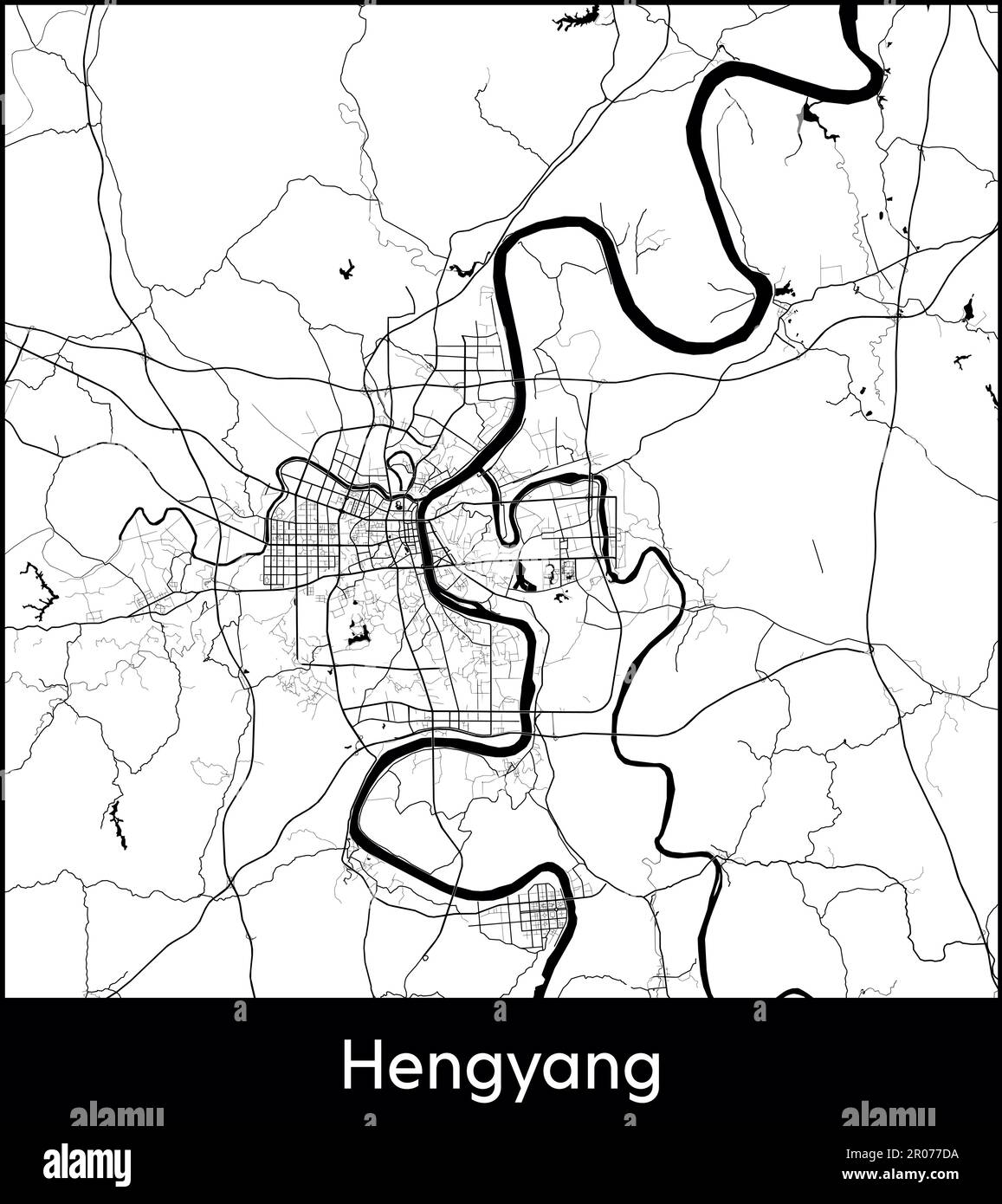 Hengyang vector map hi-res stock photography and images - Alamy