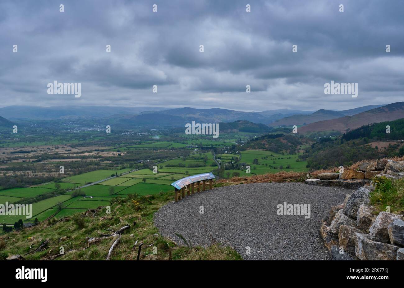 The Wow viewpoint (overlooking Keswick and Borrowdale and Newlands ...