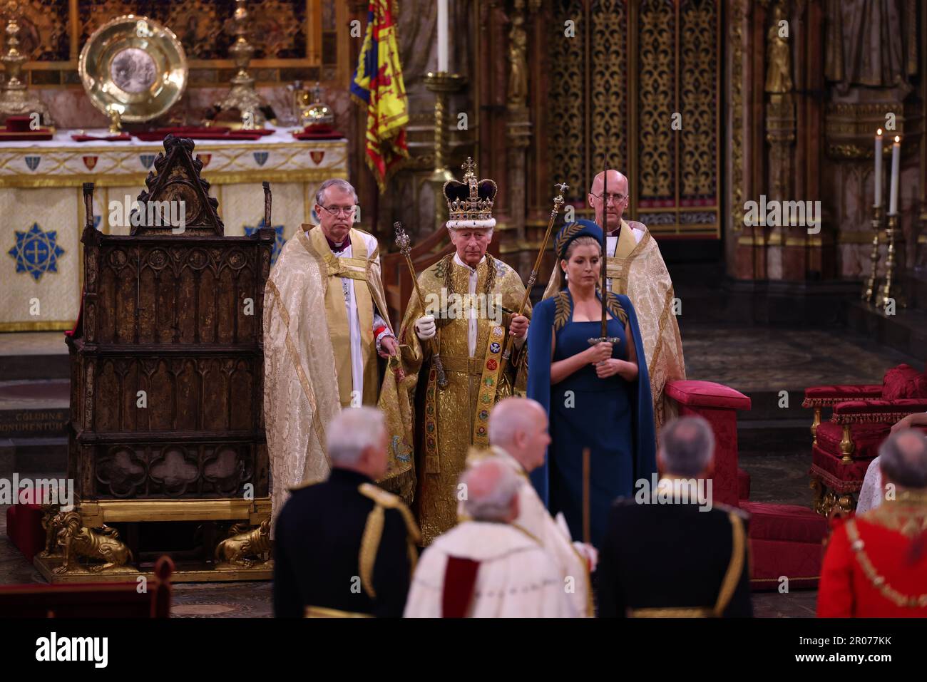 King Charles III during his coronation at Westminster Abbey, London ...