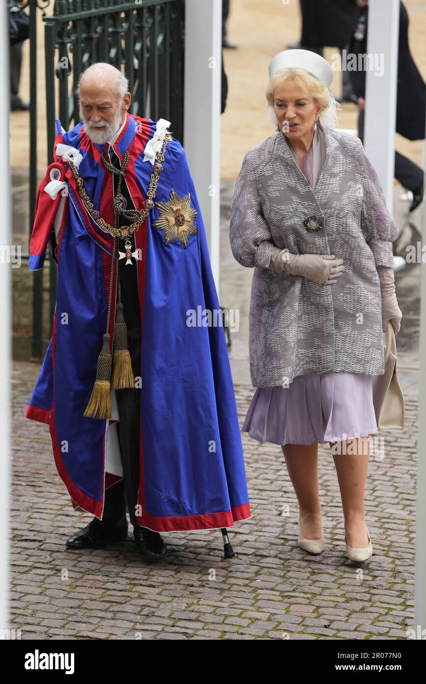 Prince and Princess Michael of Kent arrive at Westminster Abbey ...