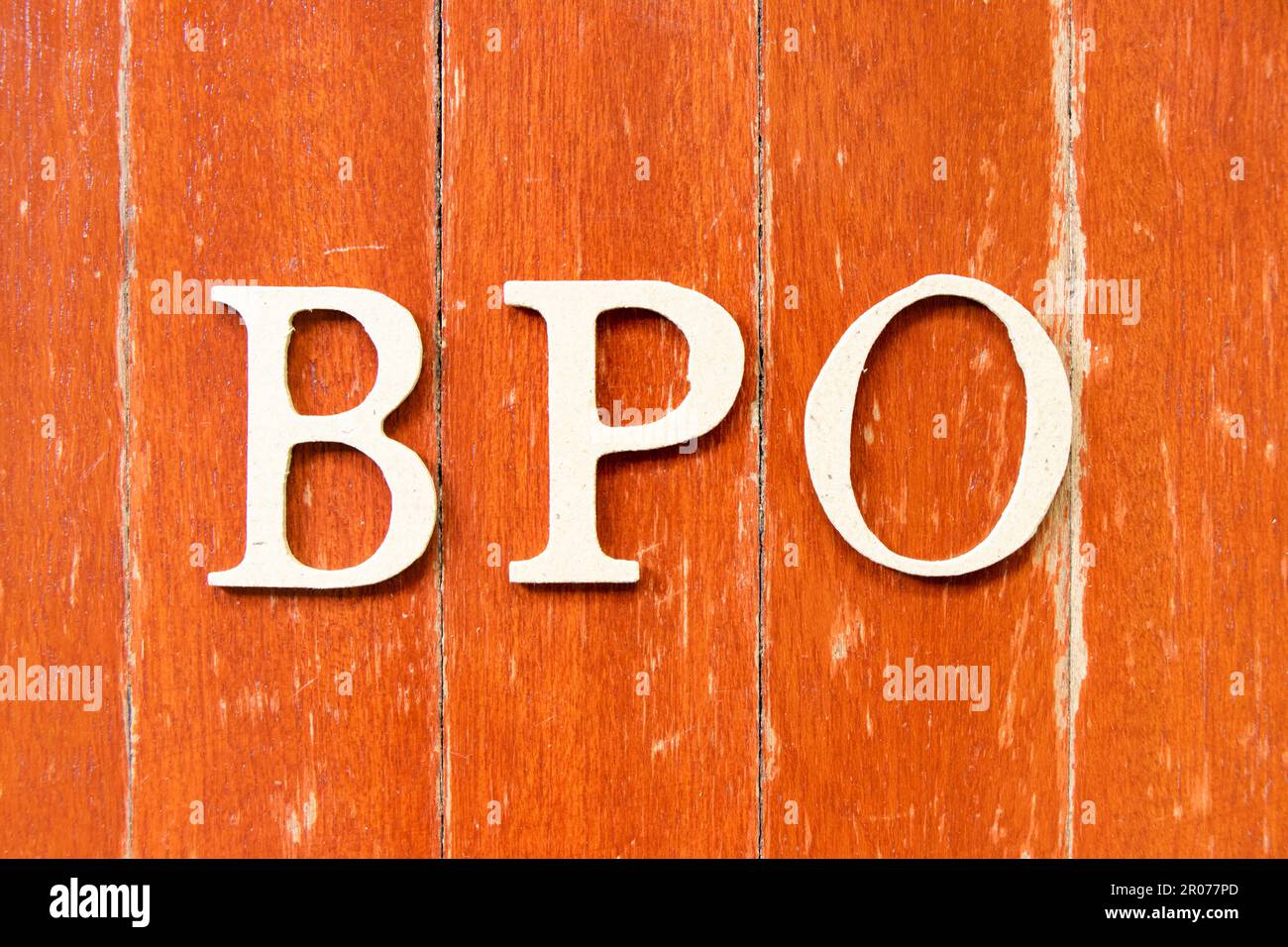 Alphabet letter in word BPO (Abbreviation of Business Process ...