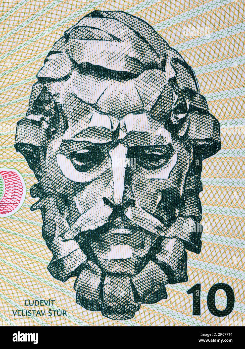 Ludovit Velislav Stur a portrait from Slovak money Stock Photo - Alamy