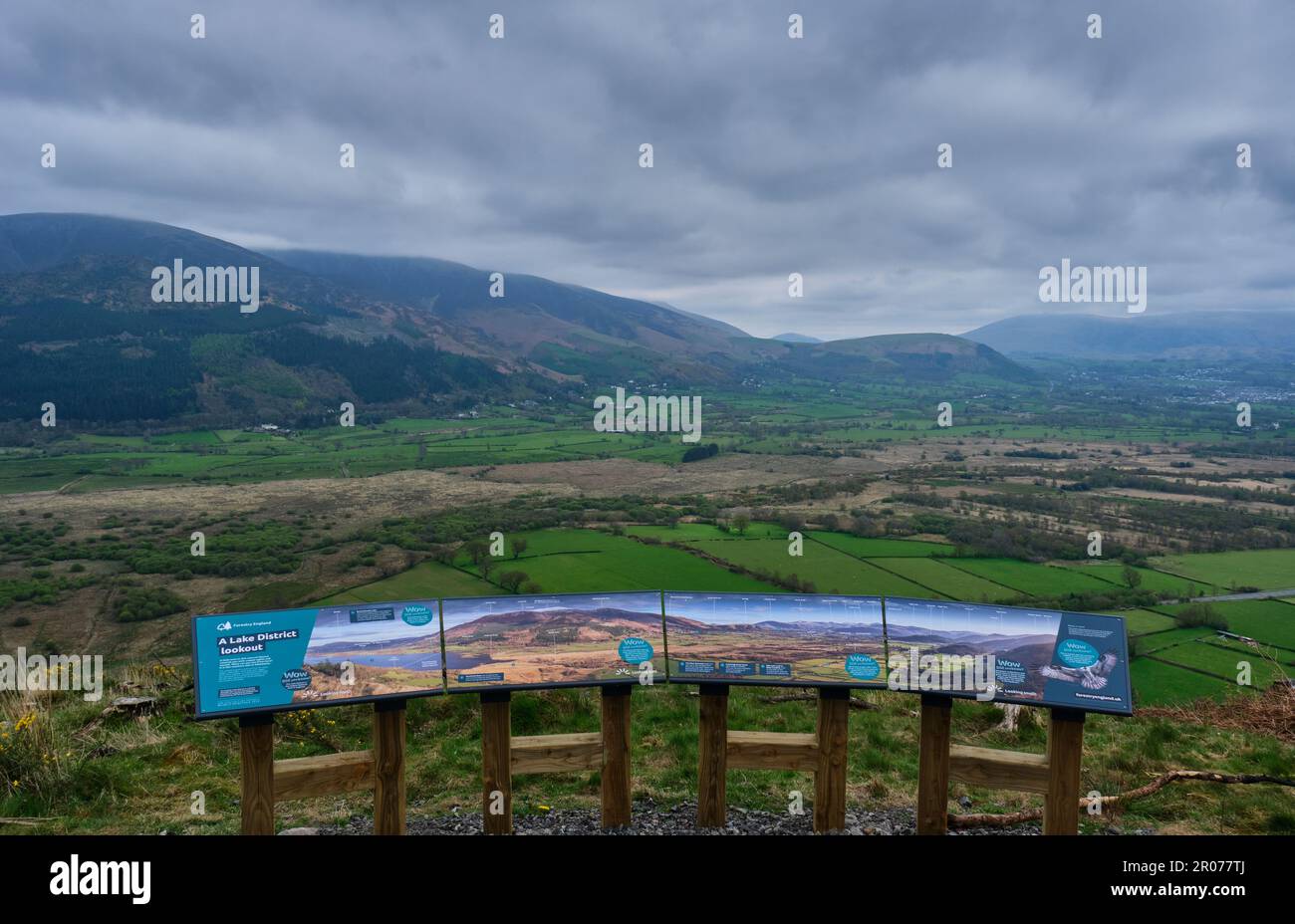 The Wow viewpoint (overlooking Dodd and Skiddaw and Keswick) on the Wow ...