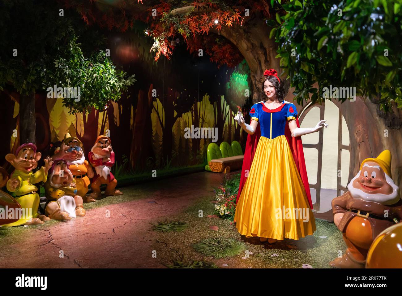 Shah Alam, Malaysia - April 17,2023 : Snow White and the seven dwarfs's ...