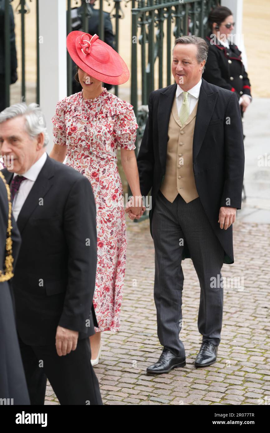 Former prime minister David Cameron and his wife Samantha arriving ...