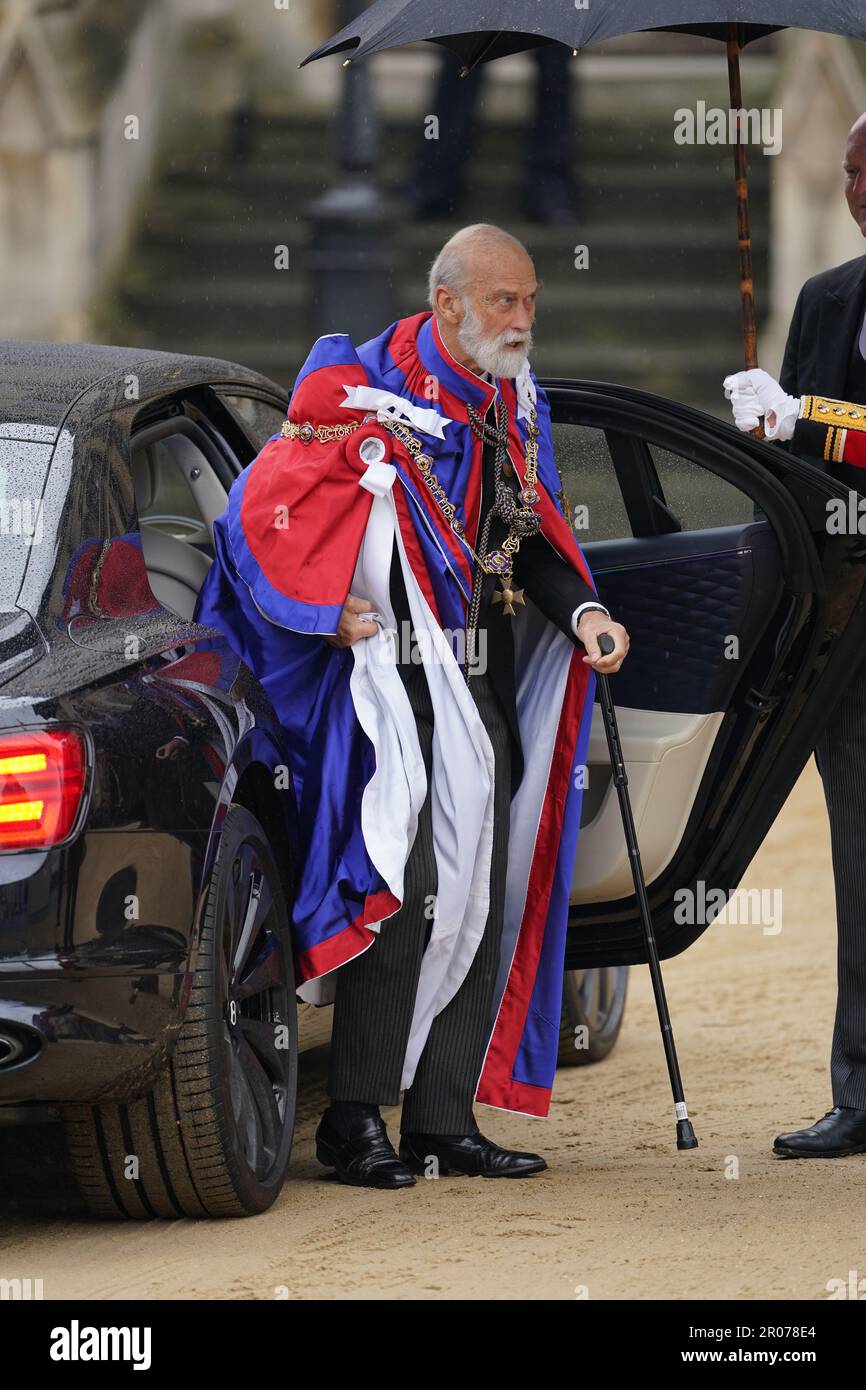 Prince Michael of Kent arriving at Westminster Abbey, London, ahead of ...