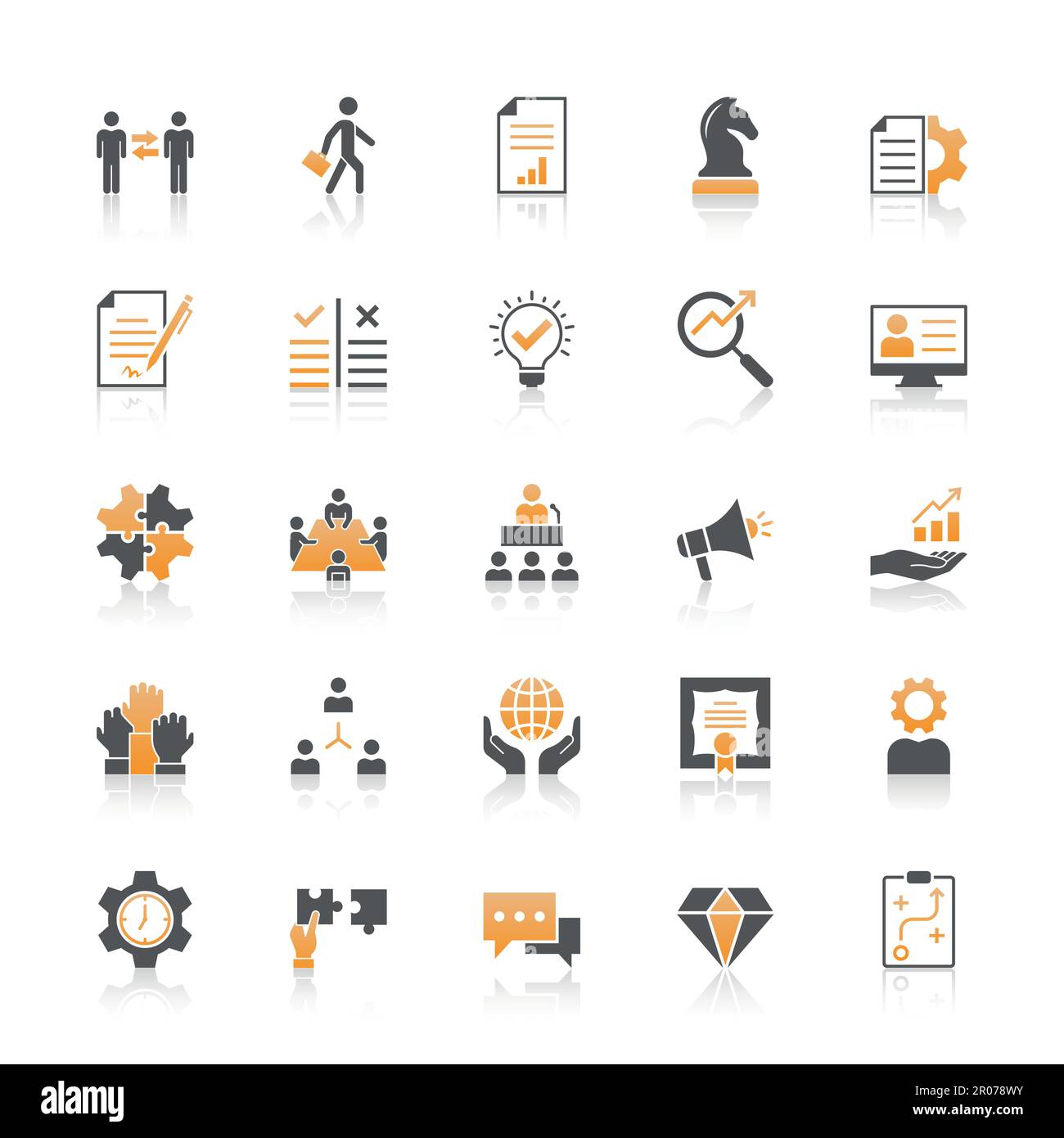 Business icon set management human Stock Vector Images - Alamy