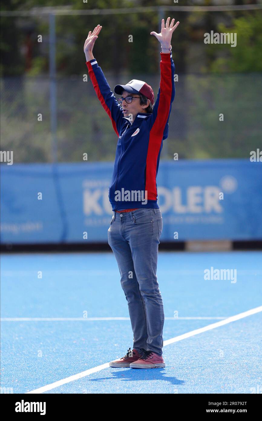 Berlin, Germany. 07th May, 2023. Andreu Enrich from Mannheimer HC on 7 ...