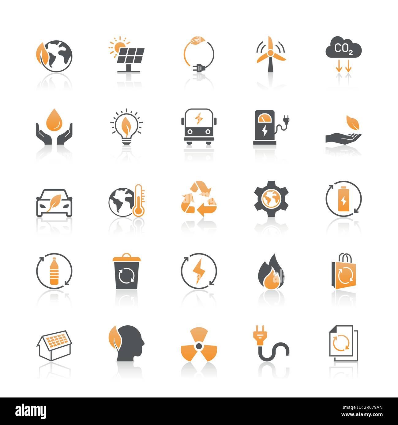 Power and energy icon set Stock Vector Images - Alamy