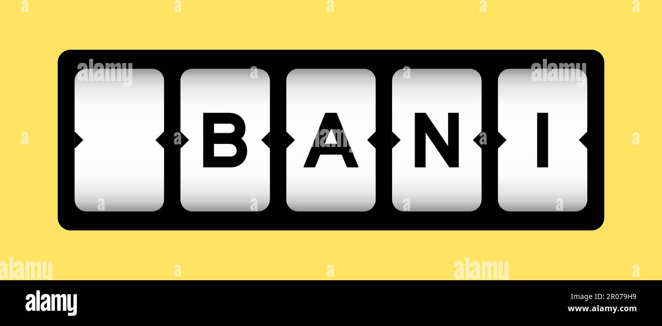 Black Color In Word Bani Brittle Anxious Non Linear And Incomprehensible On Slot Banner With