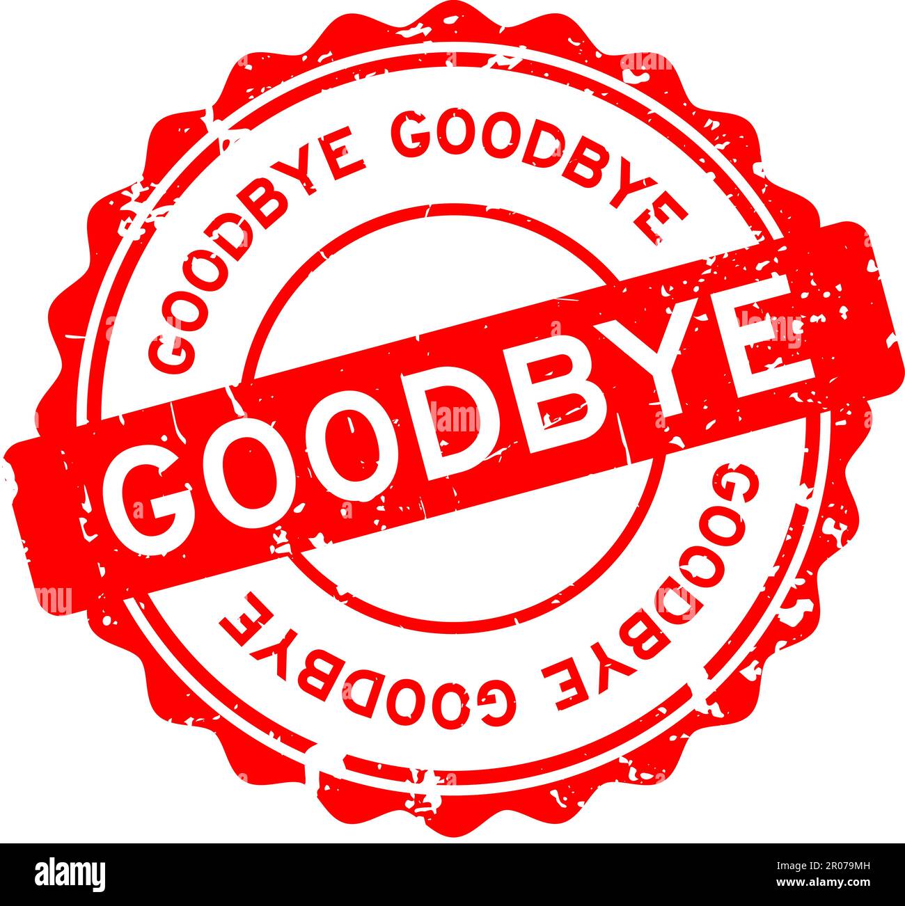 Grunge red goodbye word round rubber seal stamp on white background Stock Vector Image & Art - Alamy