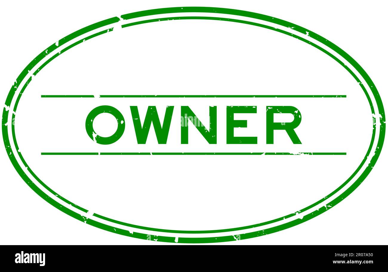 Grunge green owner word oval rubber seal stamp on white background Stock Vector Image & Art - Alamy