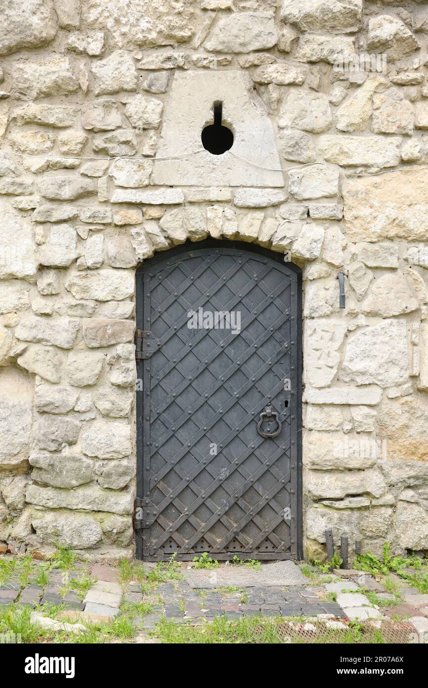 Old ancient metal door texture in european medieval style. The detailed ...