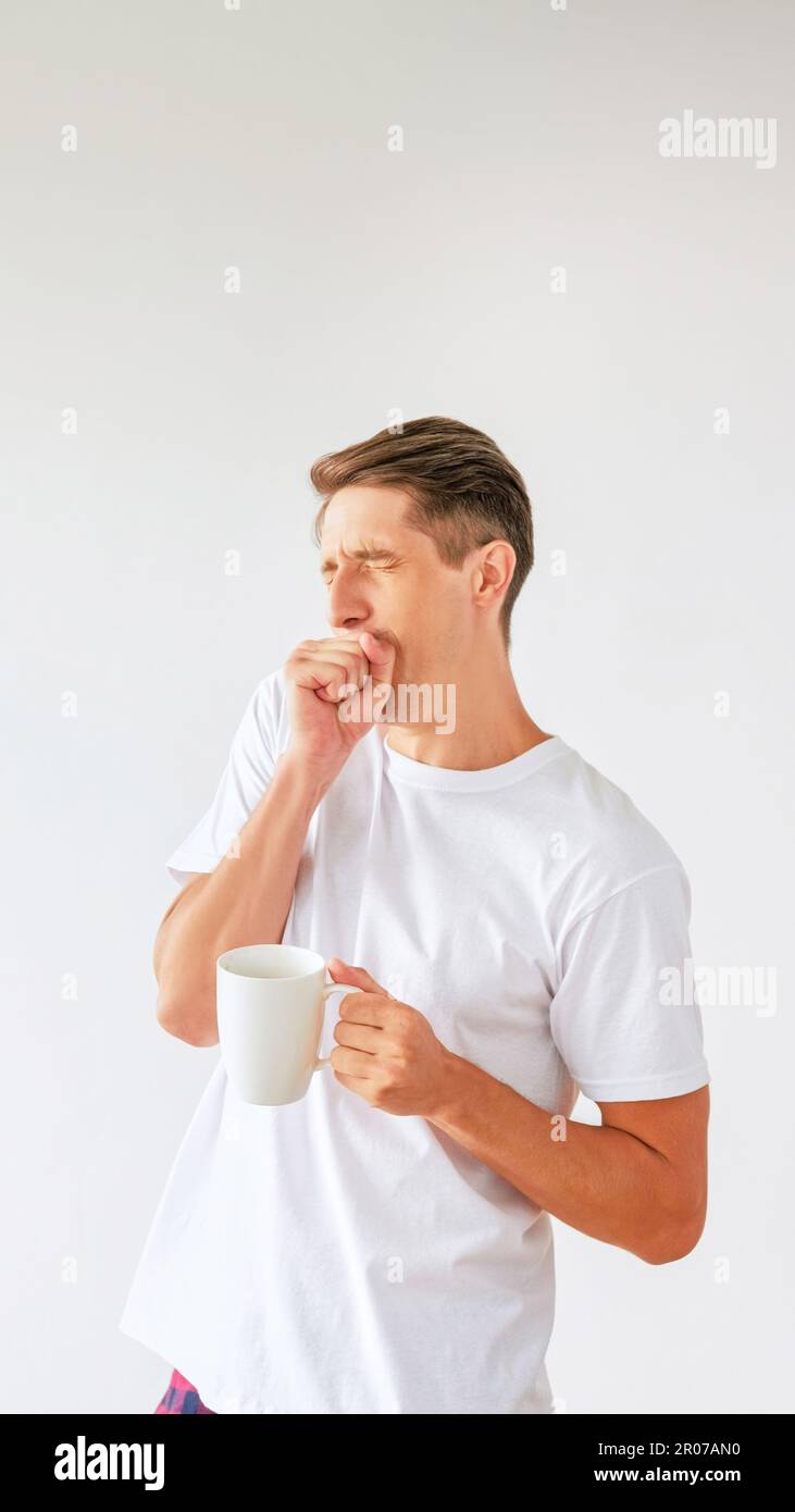 Portrait sleepy man yawning need hi-res stock photography and images ...