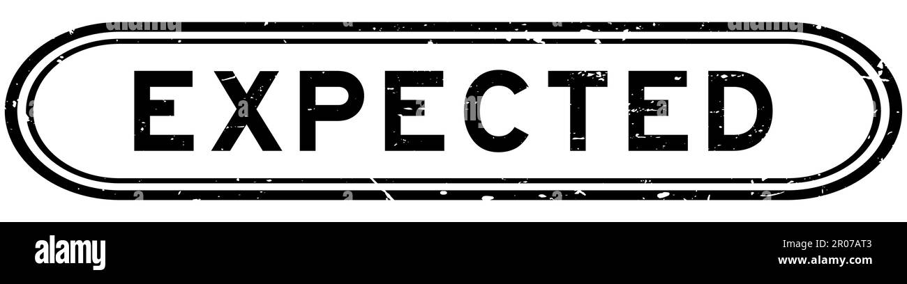 Grunge black expected word rubber seal stamp on white background Stock ...