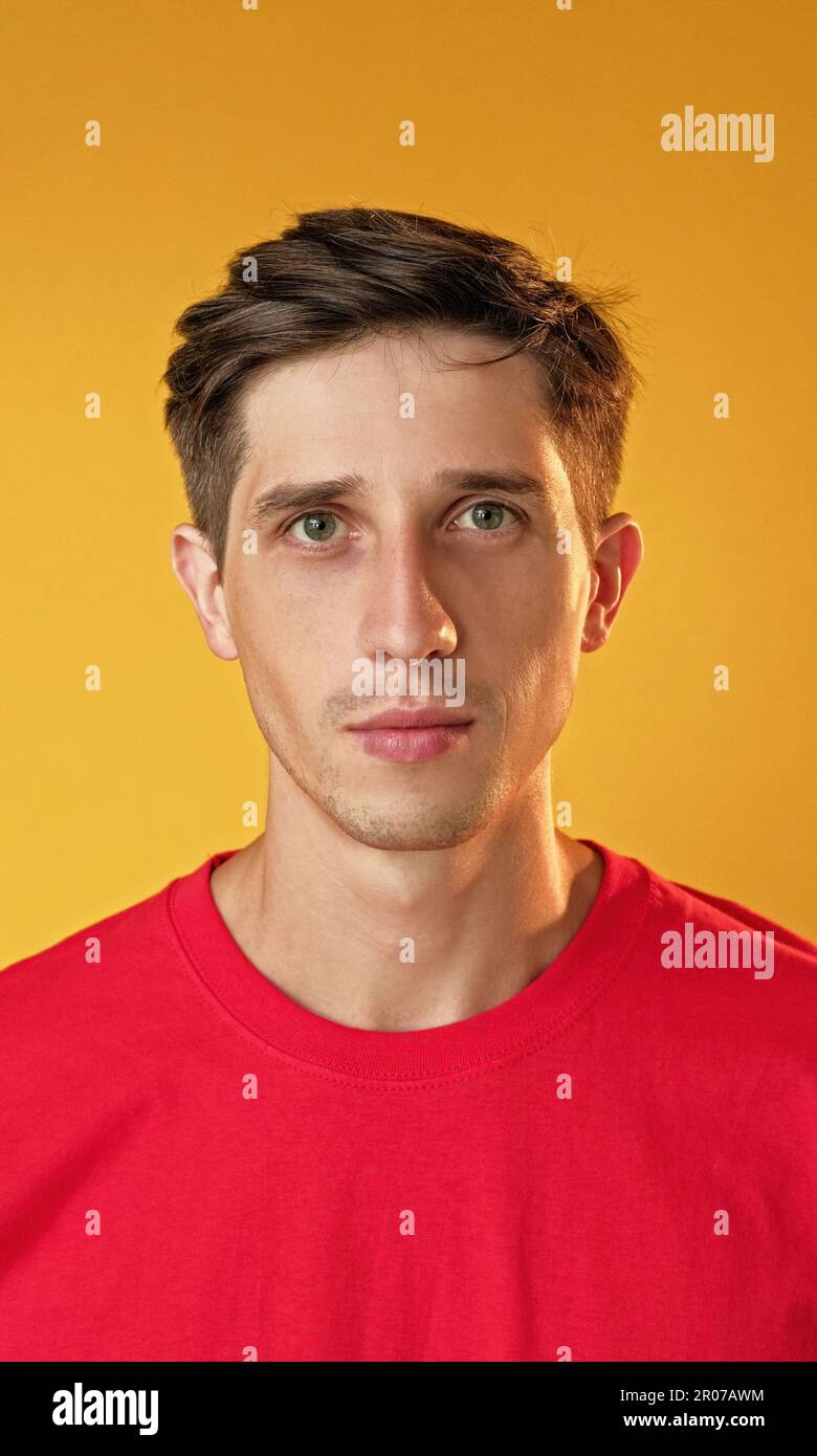 Serious expression strict male portrait unsmiling Stock Photo - Alamy