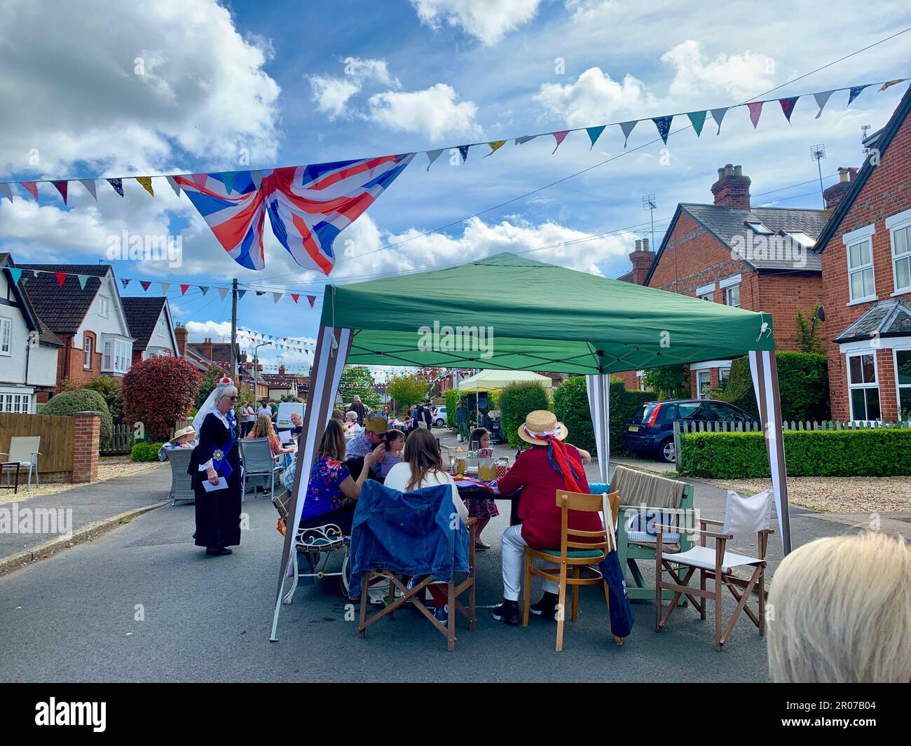 Non Exclusive: Residents wearing crowns participate in the Coronation ...