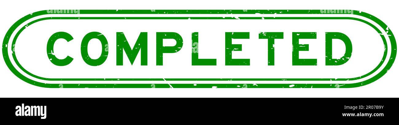 Grunge green completed word rubber seal stamp on white background Stock Vector Image & Art - Alamy