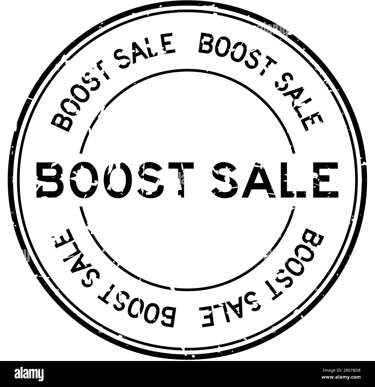Grunge black boost sale word round rubber seal stamp on white ...