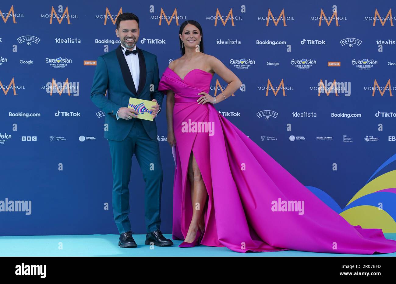 Sam Quick attending the National Lottery's Big Eurovision Welcome Party ...