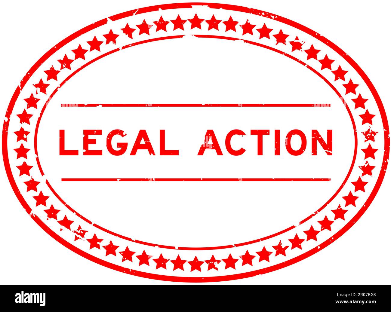 Grunge red legal action word oval rubber seal stamp on white background ...
