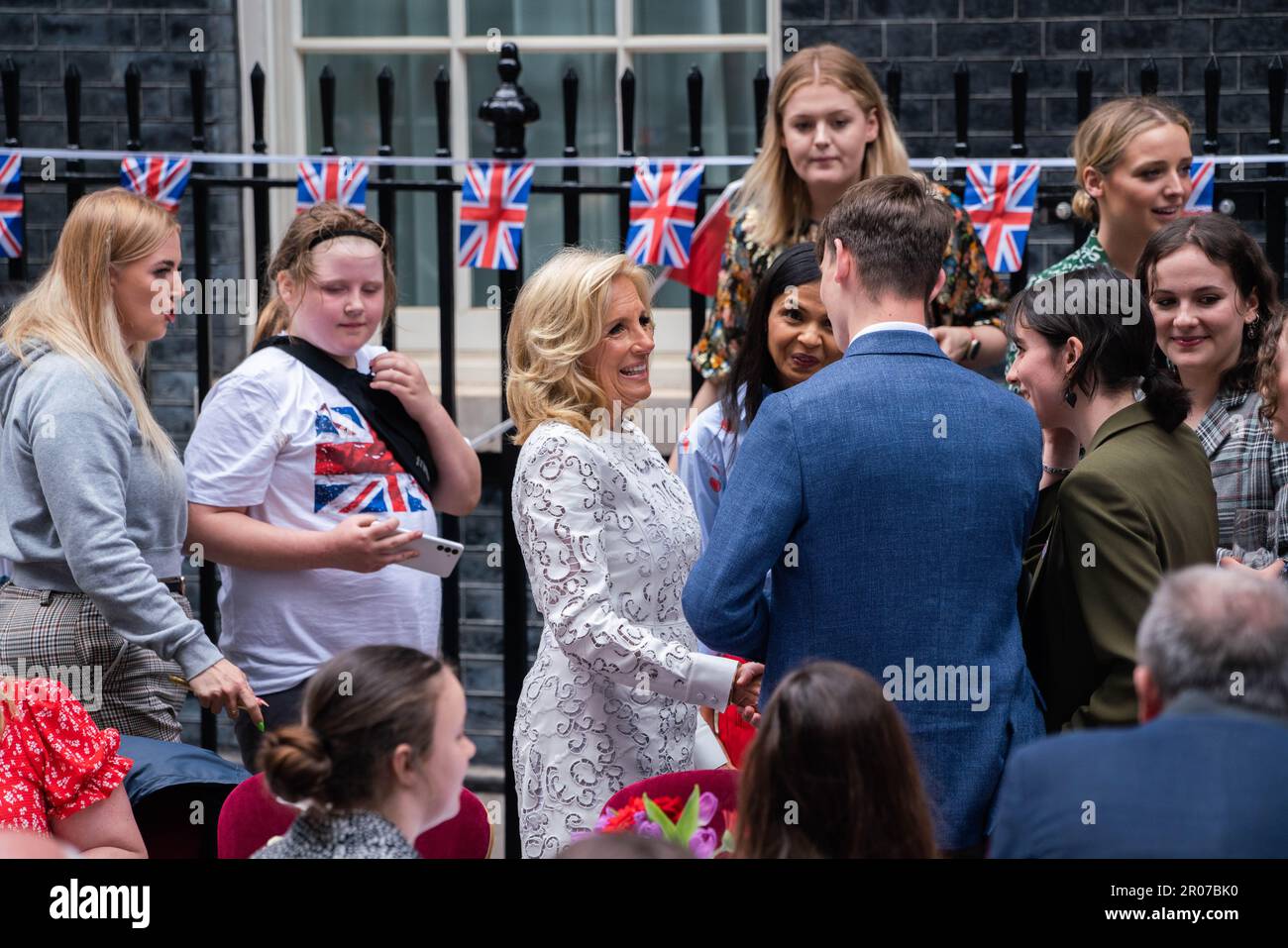 London UK. 7 May 2023. US First Lady Jill Biden and Grand daughter ...