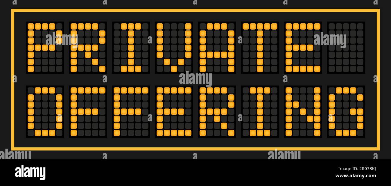 Orange color led banner in word private offering on black background ...