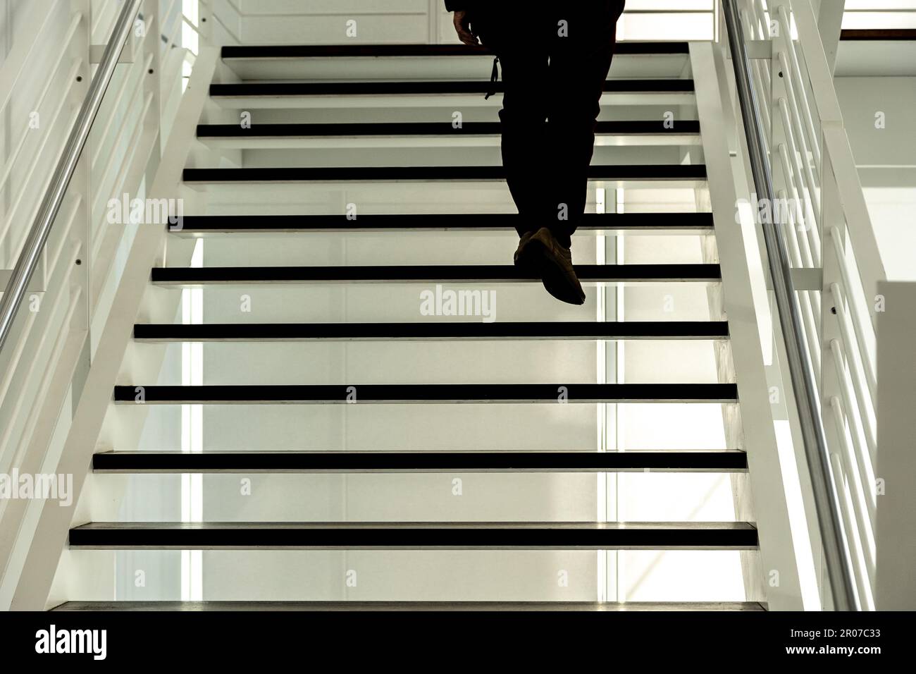 Man Walking Up Stairs Silhouette