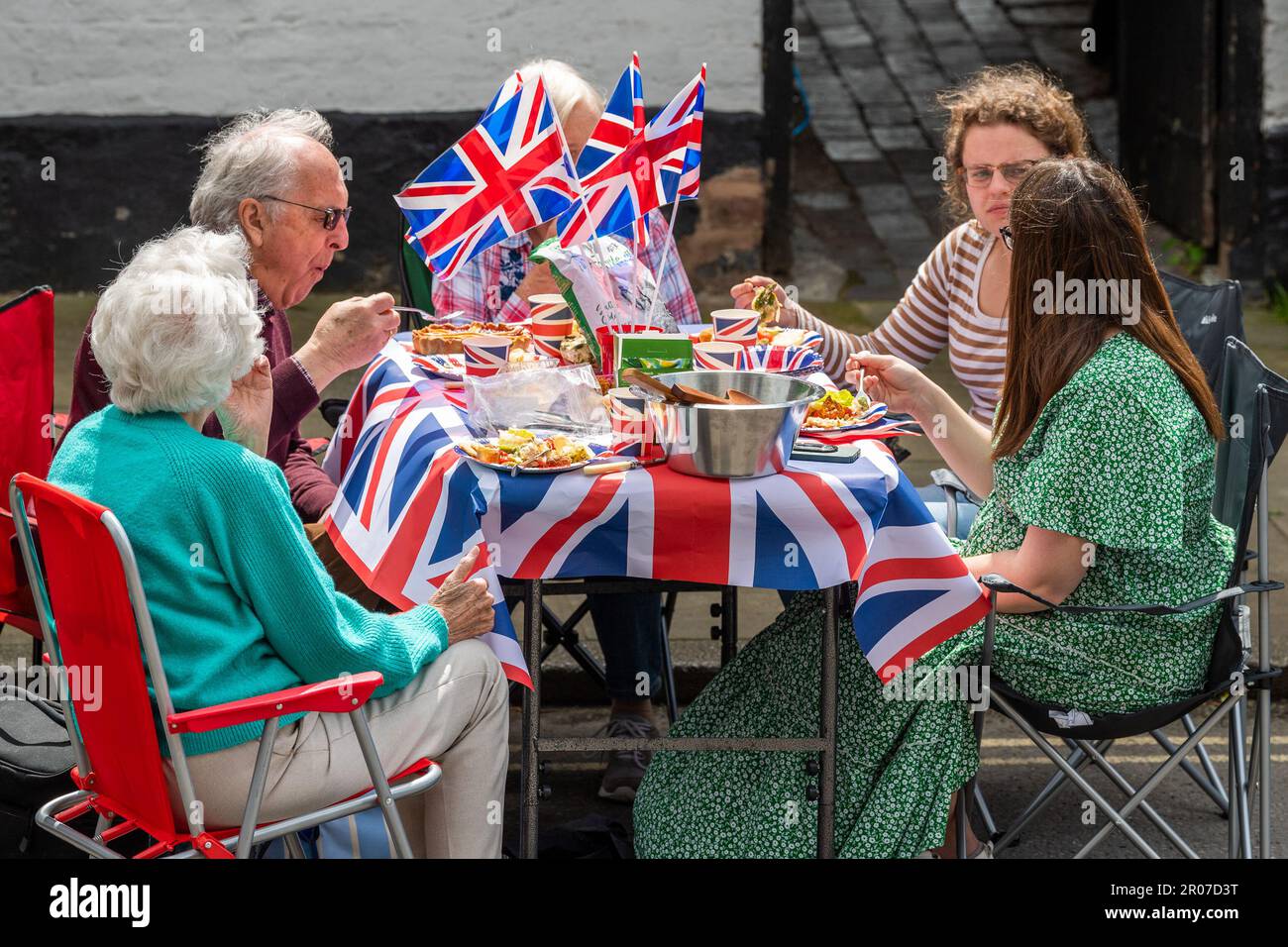 Alcester, Warwickshire, UK. 7th May, 2023. Alcester was the scene of a ...