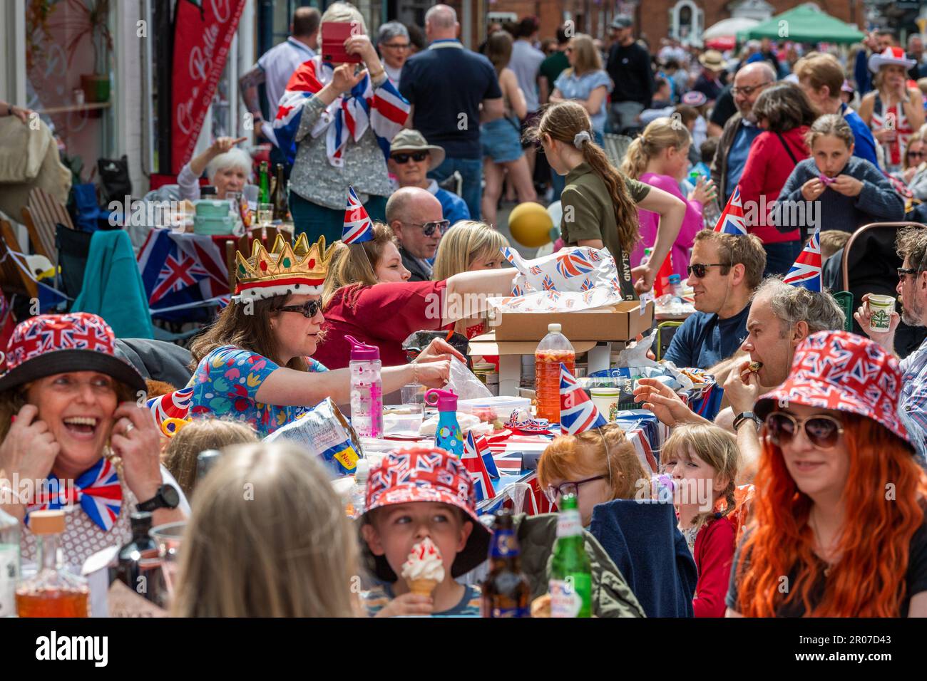 Alcester, Warwickshire, UK. 7th May, 2023. Alcester was the scene of a ...