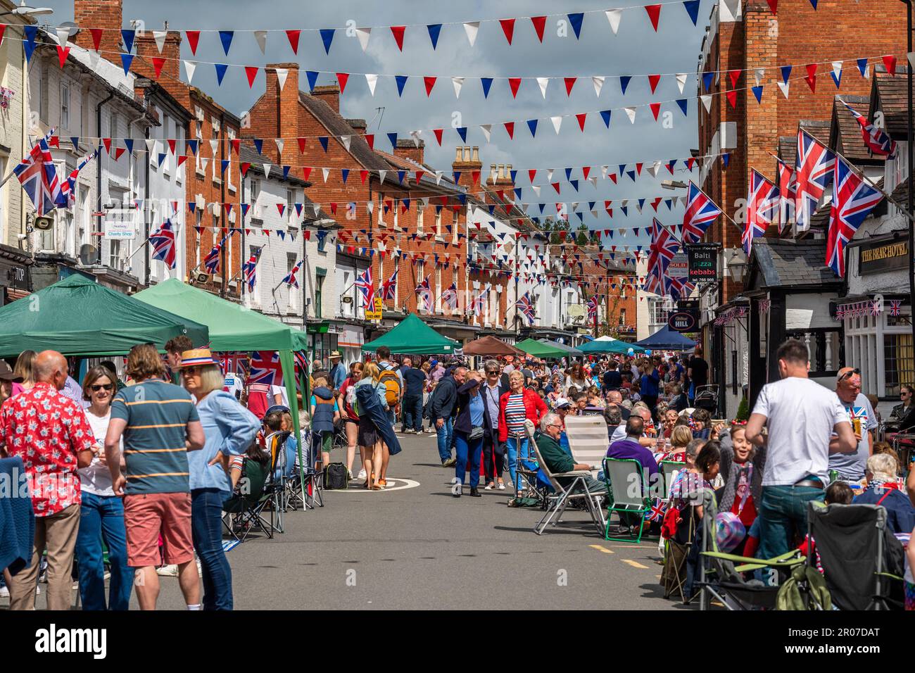 Alcester, Warwickshire, UK. 7th May, 2023. Alcester was the scene of a ...