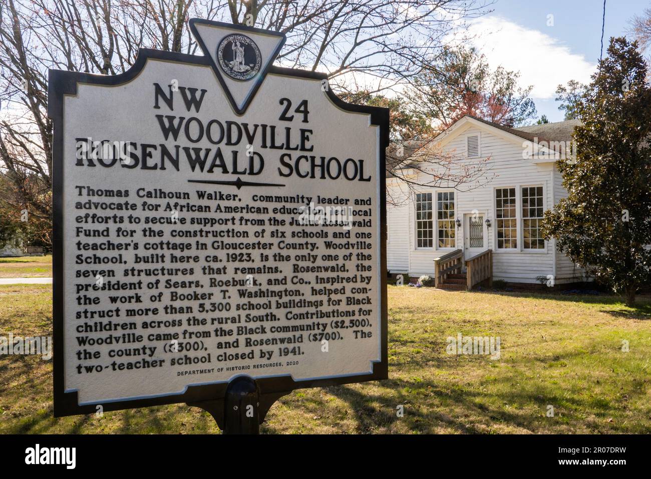 African American Woodville Rosenwald school in Gloucester county ...