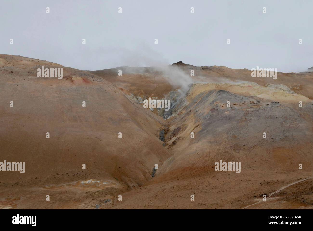 Myvatn, Iceland. 29th July, 2022. Namaskard solfatar field is located ...