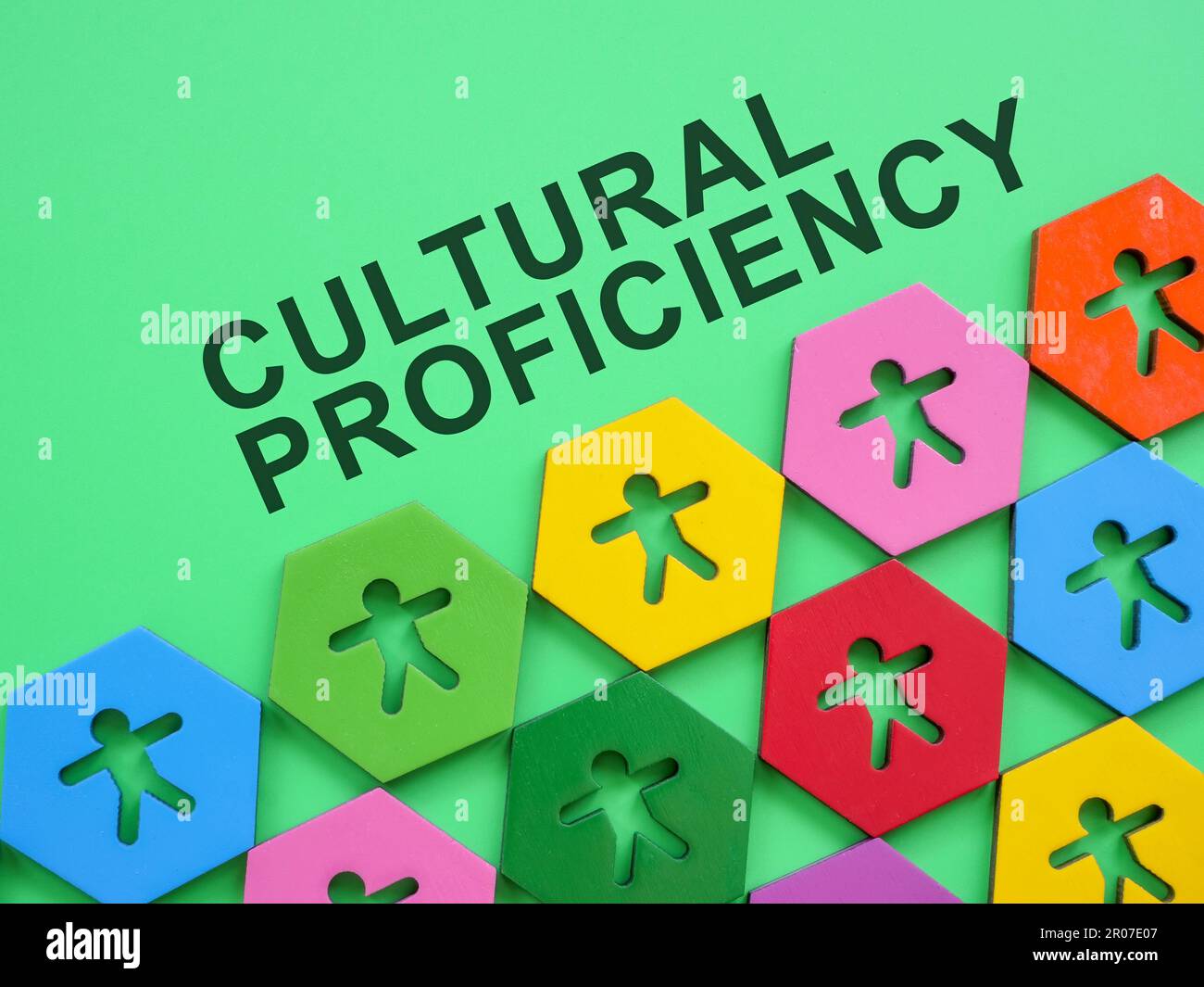 Multi colored figurines and inscription cultural proficiency Stock ...