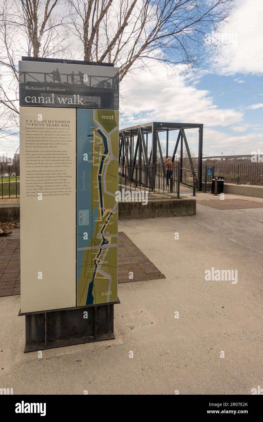 Canal walk in downtown Richmond Virginia Stock Photo - Alamy