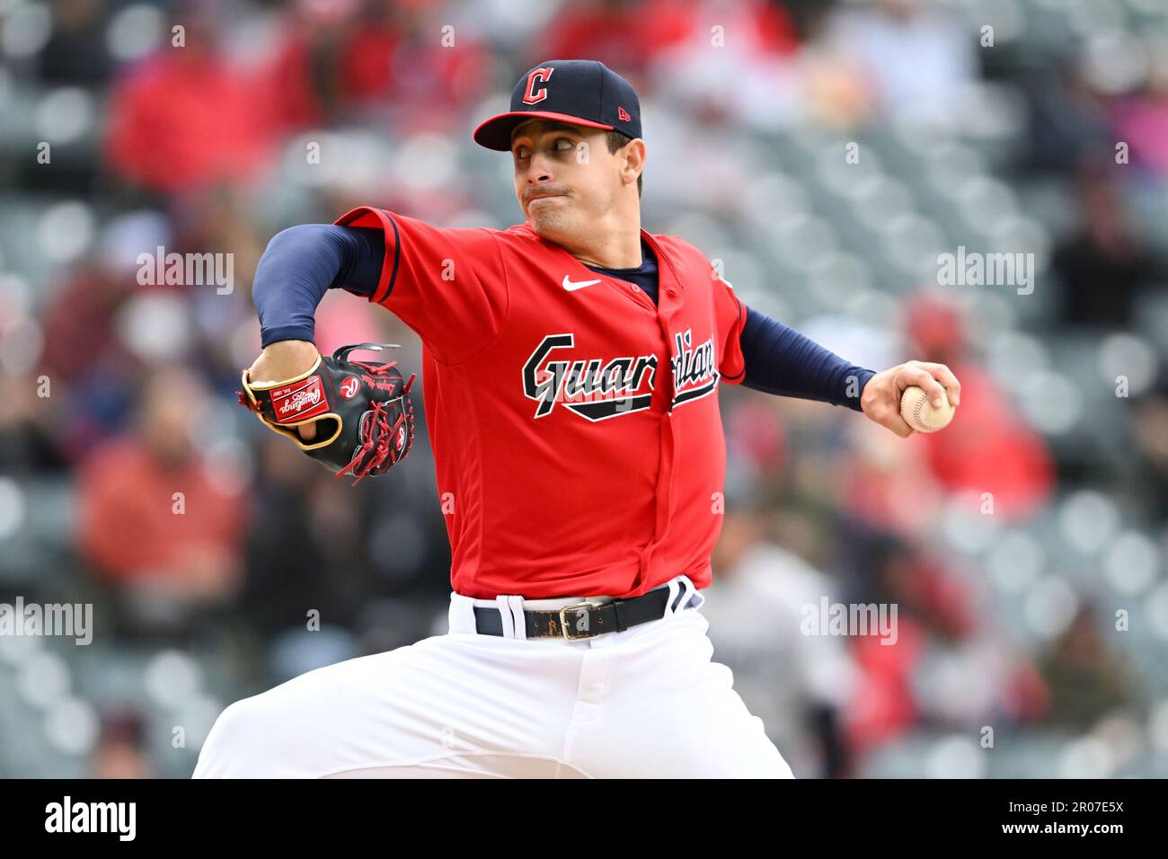 Cleveland Guardians starting pitcher Logan Allen, in his major league ...