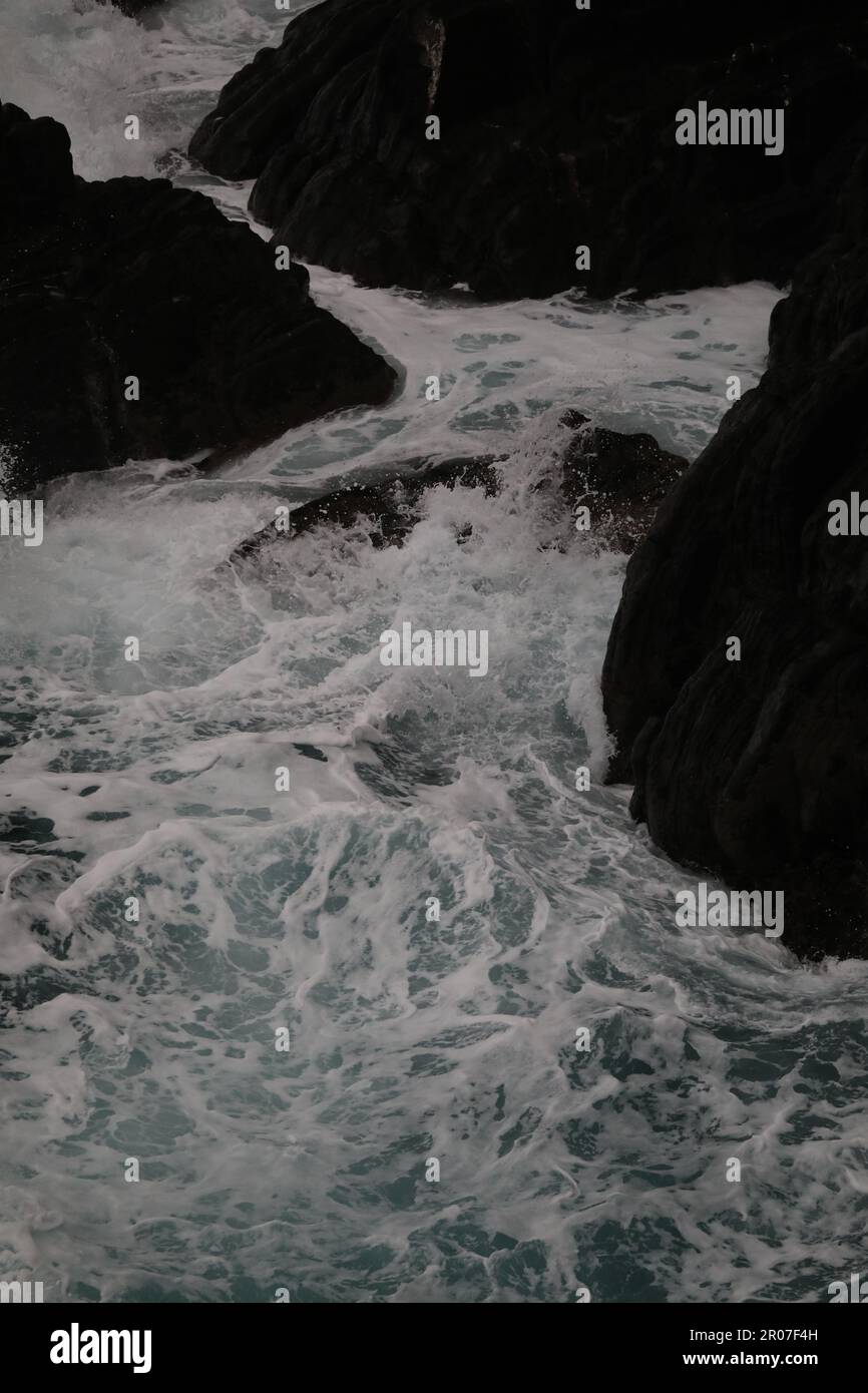 vawes on the italian sea Stock Photo - Alamy