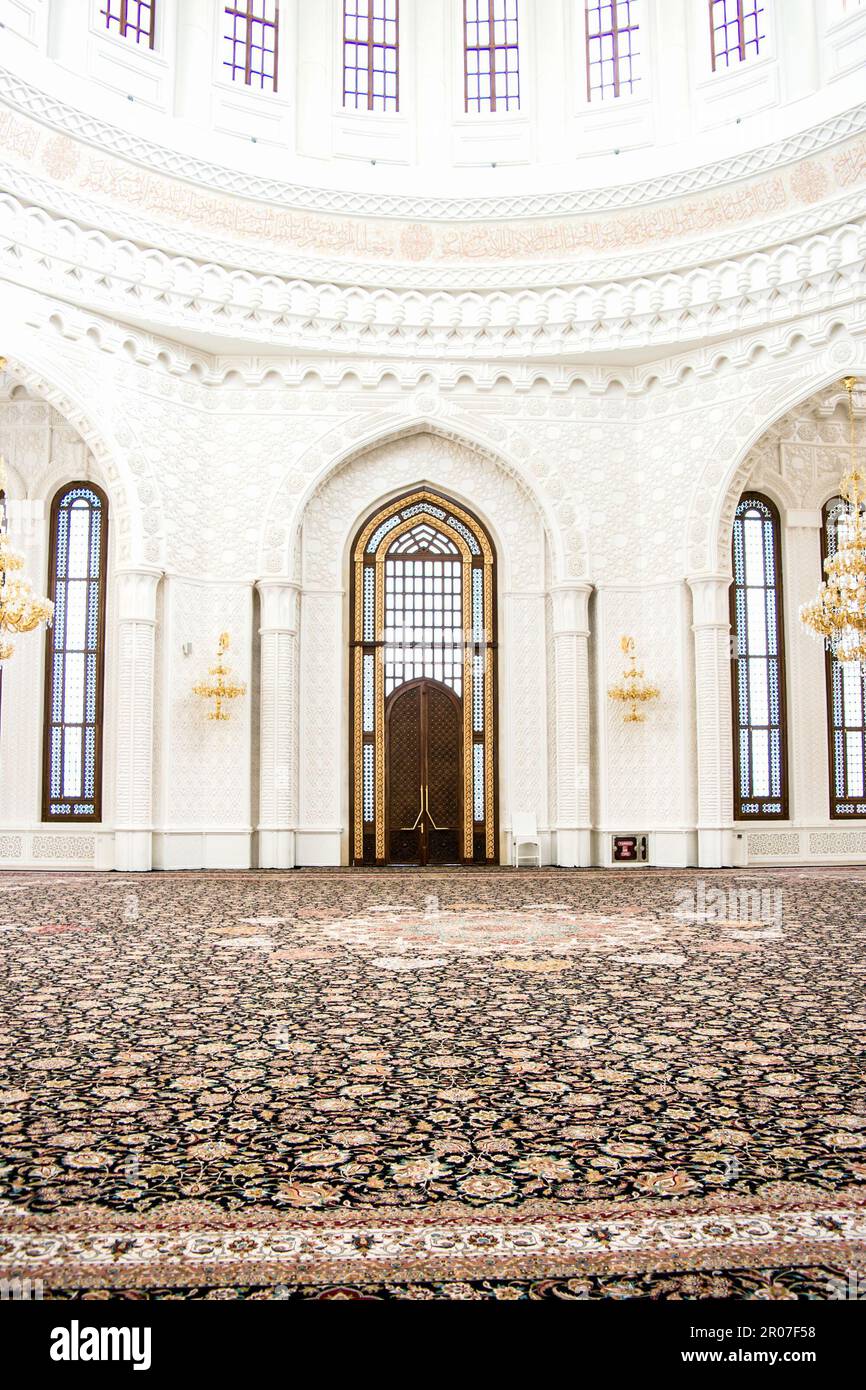 A great carpet on the floor of Heydar Mosque in Baku, Azerbaijan Stock ...