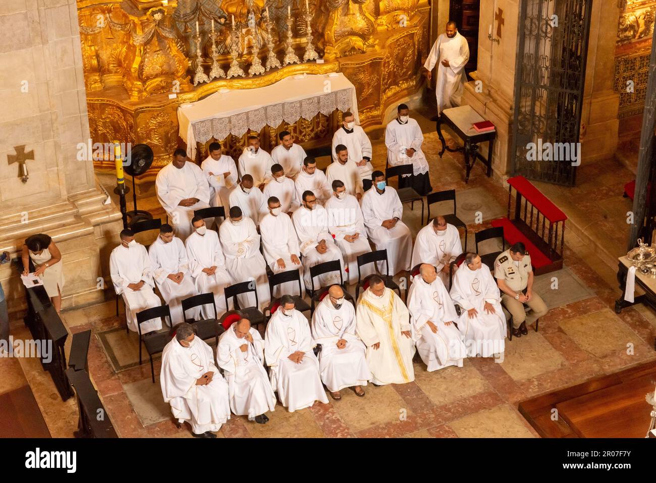 Salvador, Bahia, Brazil - June 16, 2022: Top view of catholic priests ...