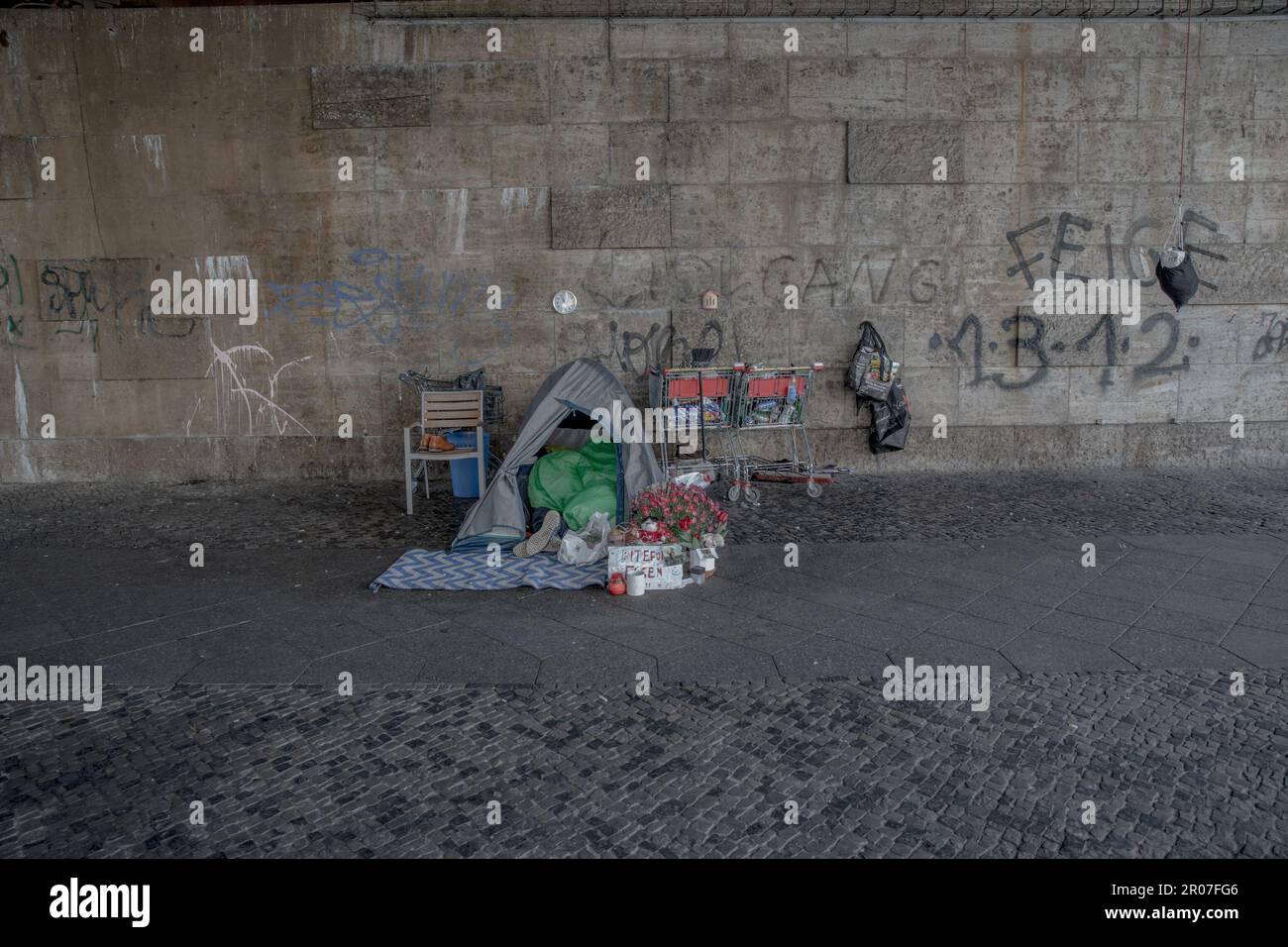 Berlin, Germany. 7th May, 2023. On May 7, 2023, a homeless person ...
