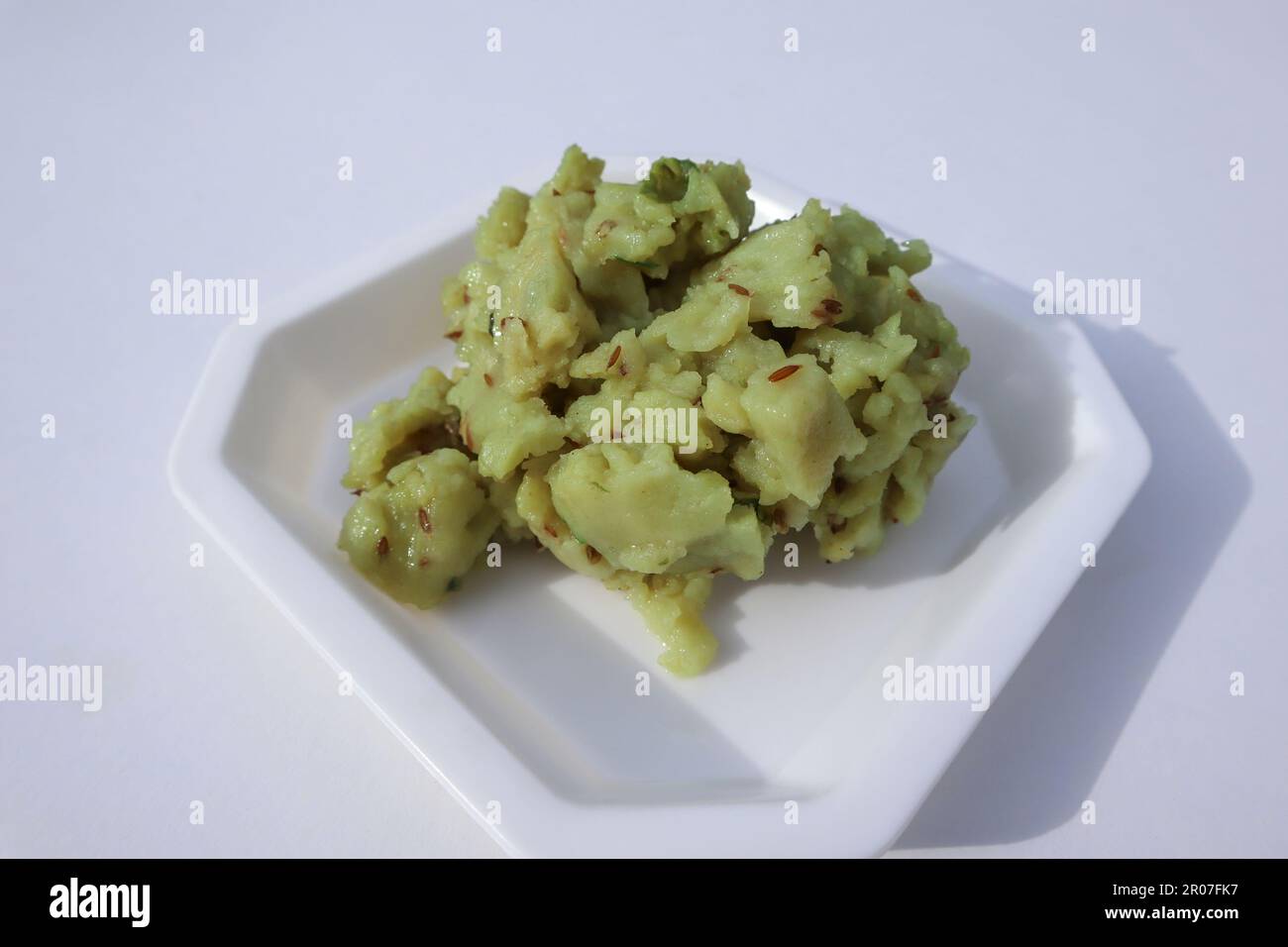 Delicious Gujarati food called Khichu made of flour, Healthy gujarati ...