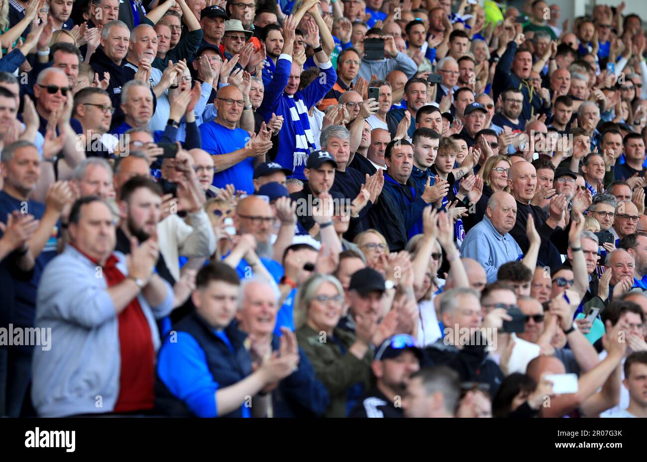 Chesterfield fans in the stands during the Vanarama National League ...
