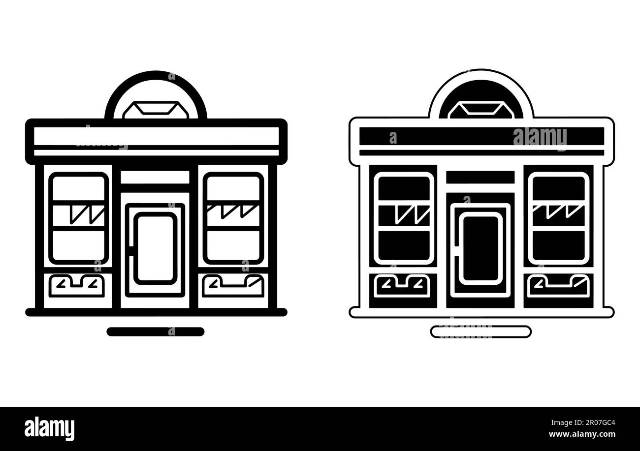 Grocery building Stock Vector Images - Alamy