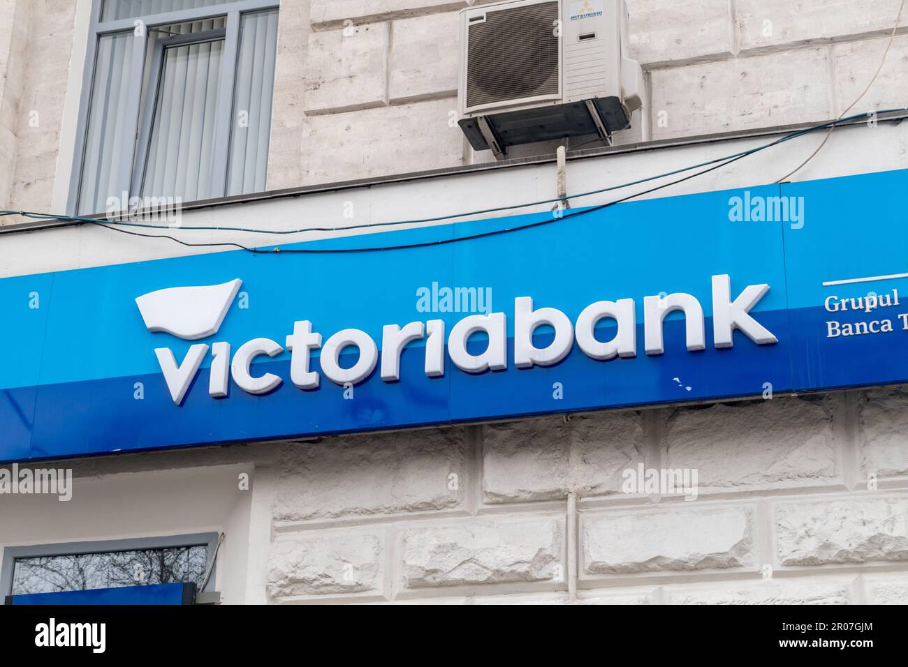 Chisinau, Moldova - March 8, 2023: Logo and sign Victoriabank S.A Stock ...
