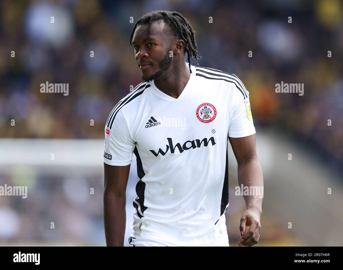 Accrington Stanley's Rosaire Longelo in action during the Sky Bet ...