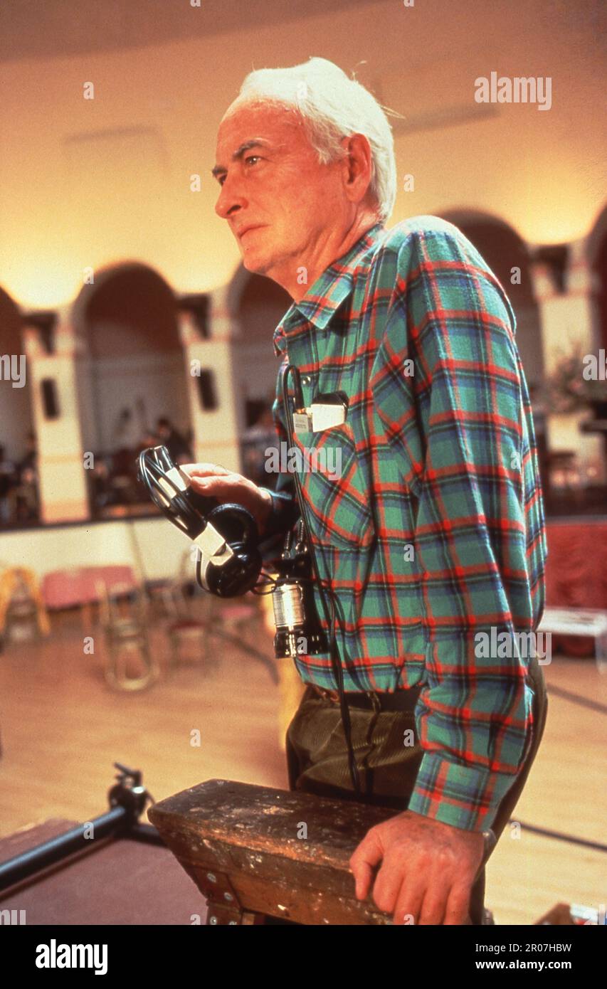Director JAMES IVORY on set candid during filming of THE REMAINS OF THE ...