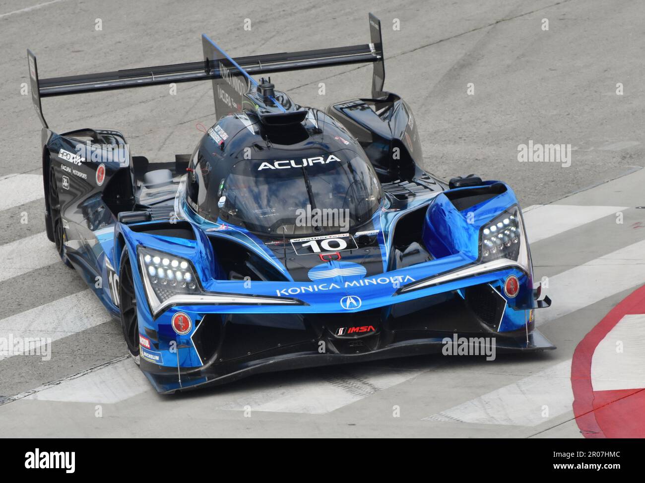 Konica Minolta Acura Motorsport's No. 10 at the IMSA race in the Long ...