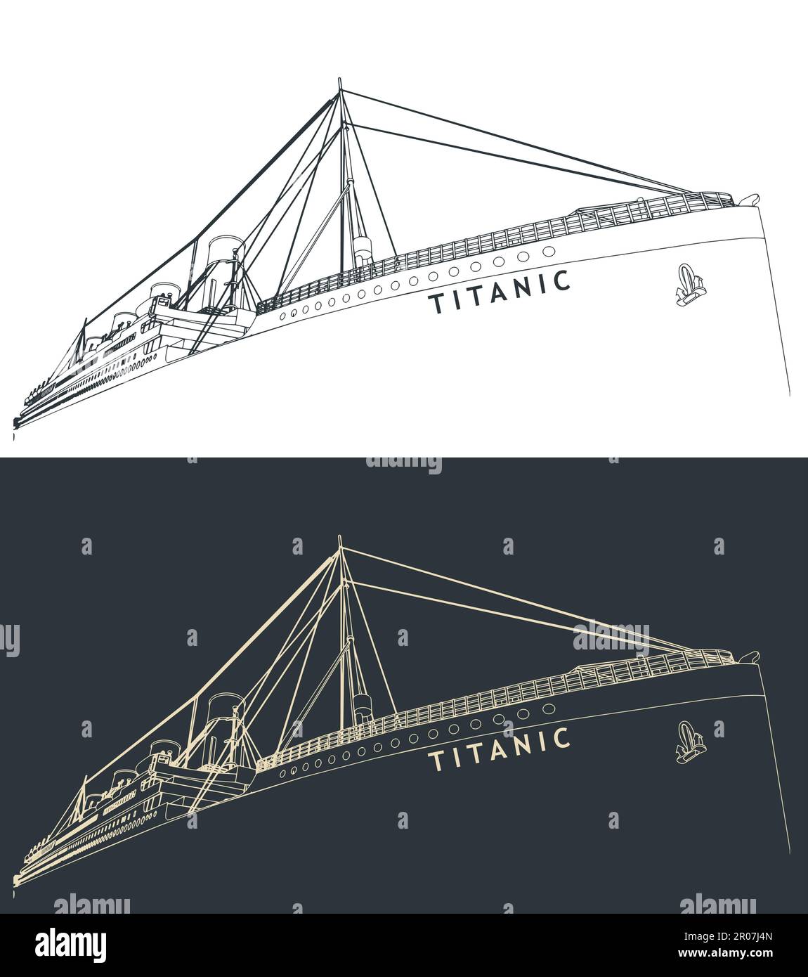 Titanic drawings Stock Vector Images - Alamy
